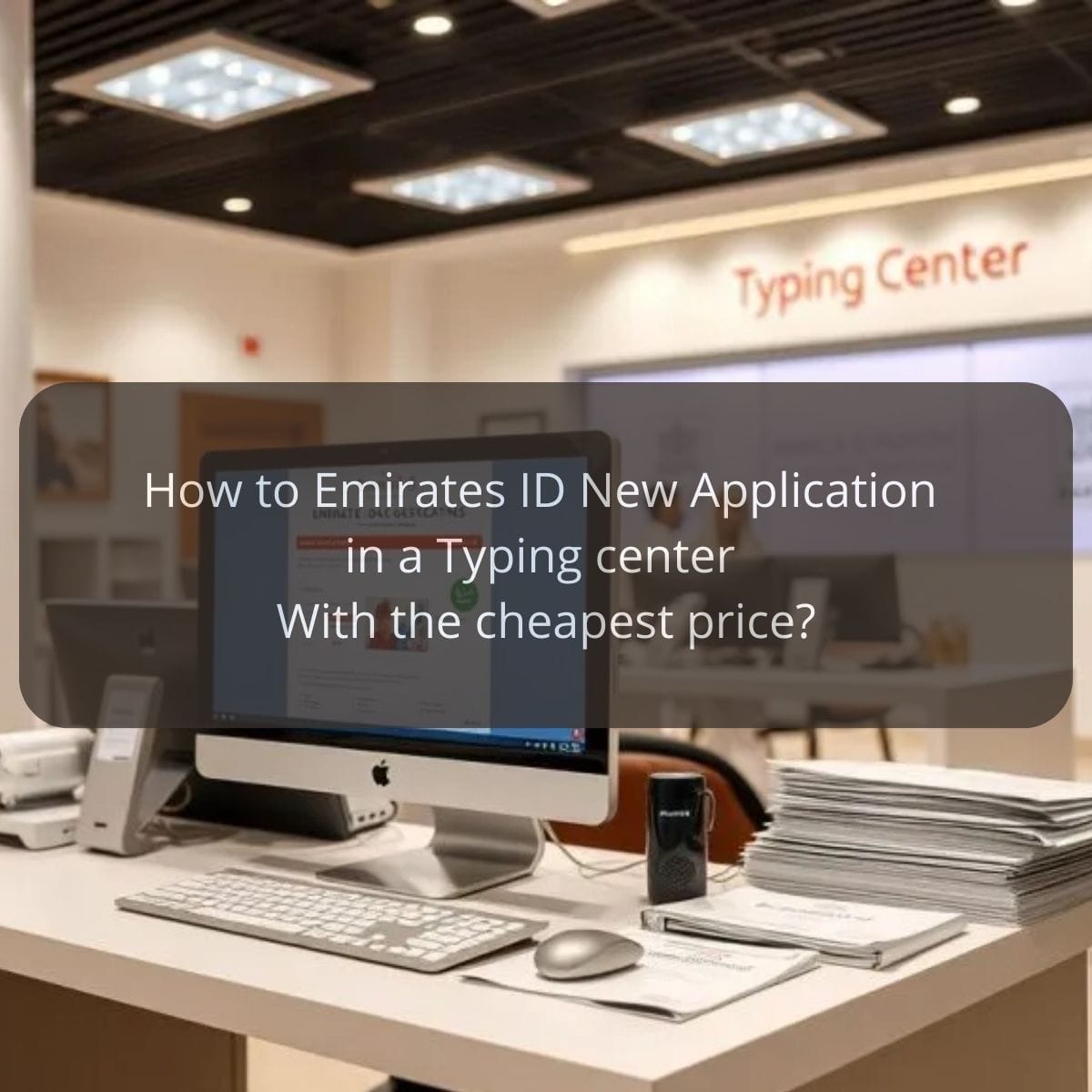 How to Emirates ID New Application in a Typing center with the cheapest ...